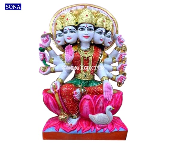 Marble Gayatri Statue Marble Gayatri Idol Marble Gayatri - Etsy
