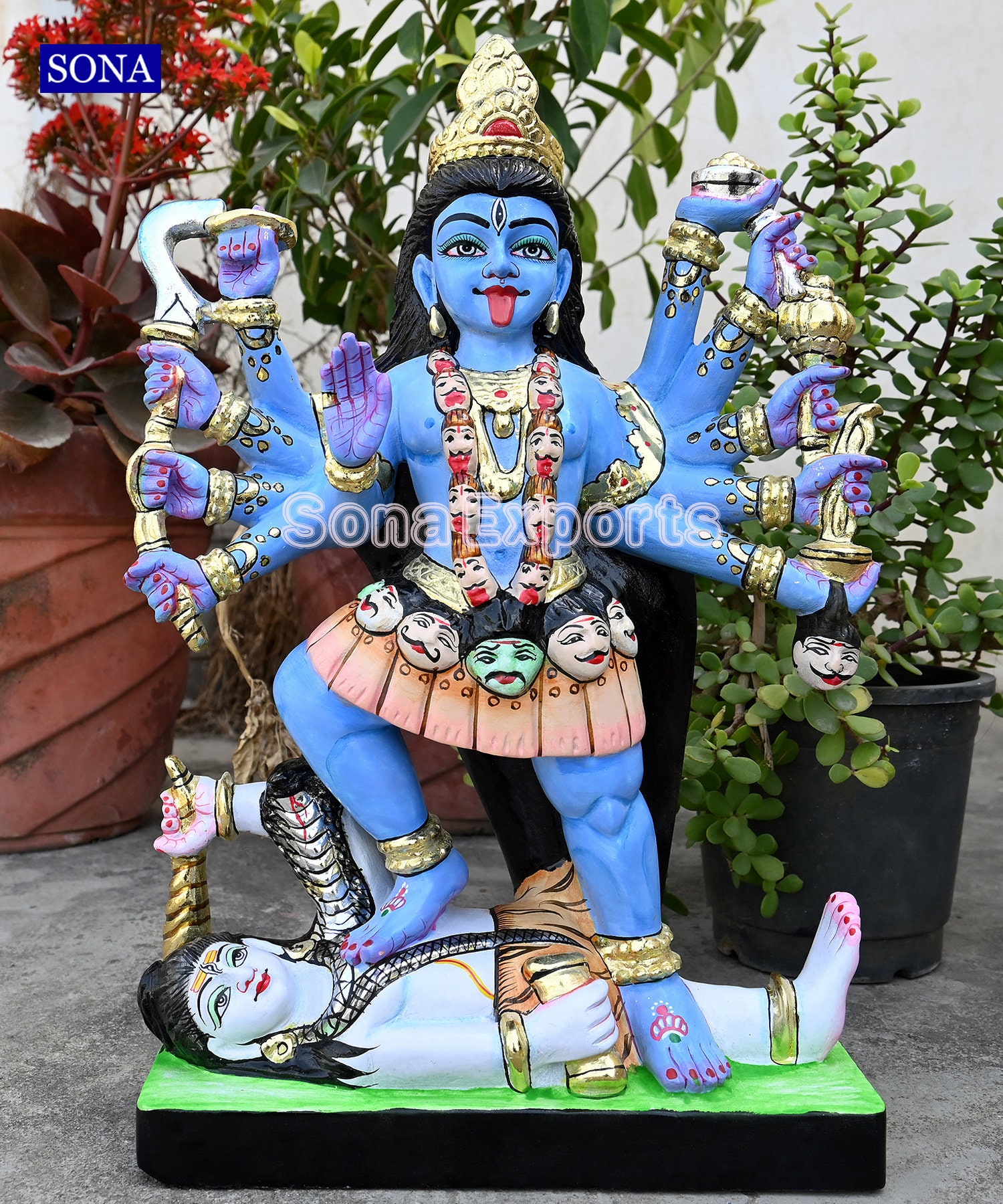 Black Marble Goddess Kali Statue Marble Kaali Statue Kali - Etsy