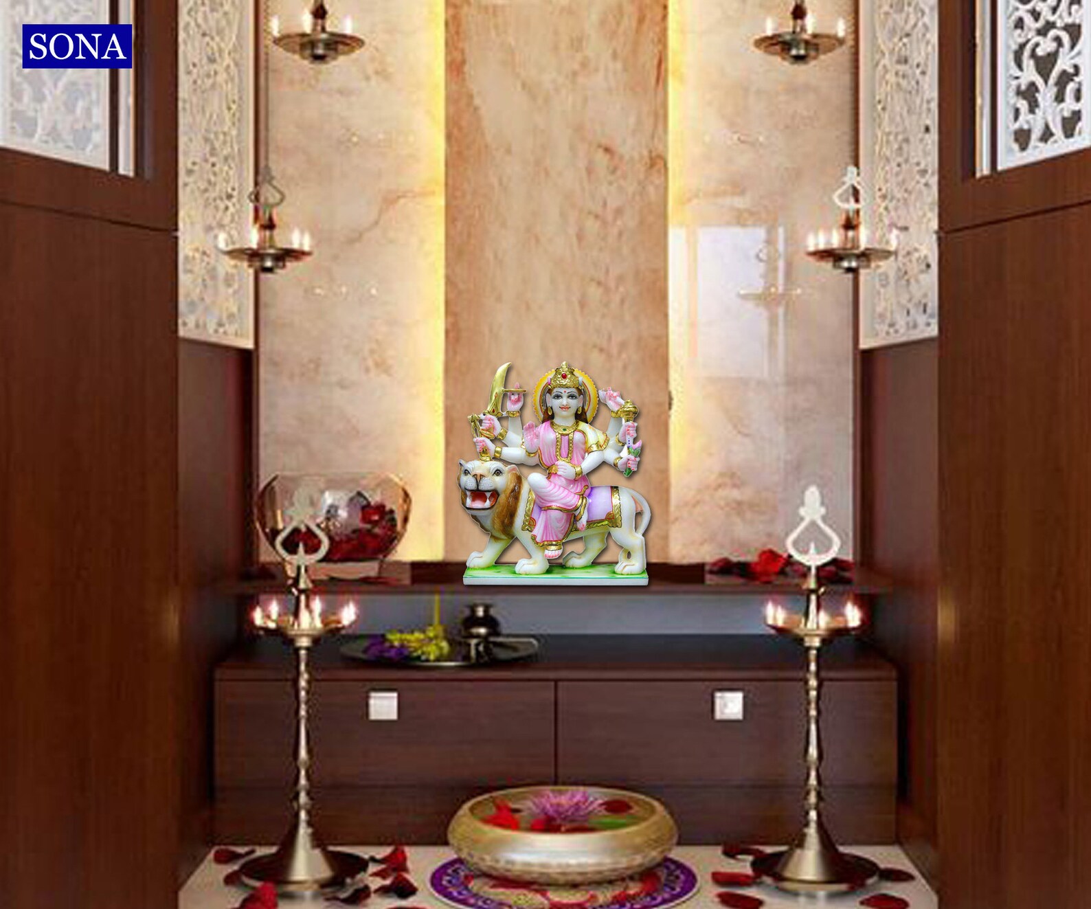 Marble Durga Statue, Marble Durga Idol, Marble Durga Moorti, Ambe Mata ...