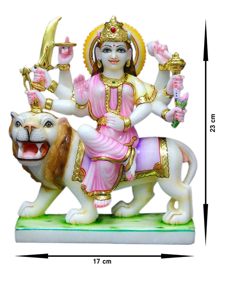 Marble Durga Statue Marble Durga Idol Marble Durga Moorti - Etsy
