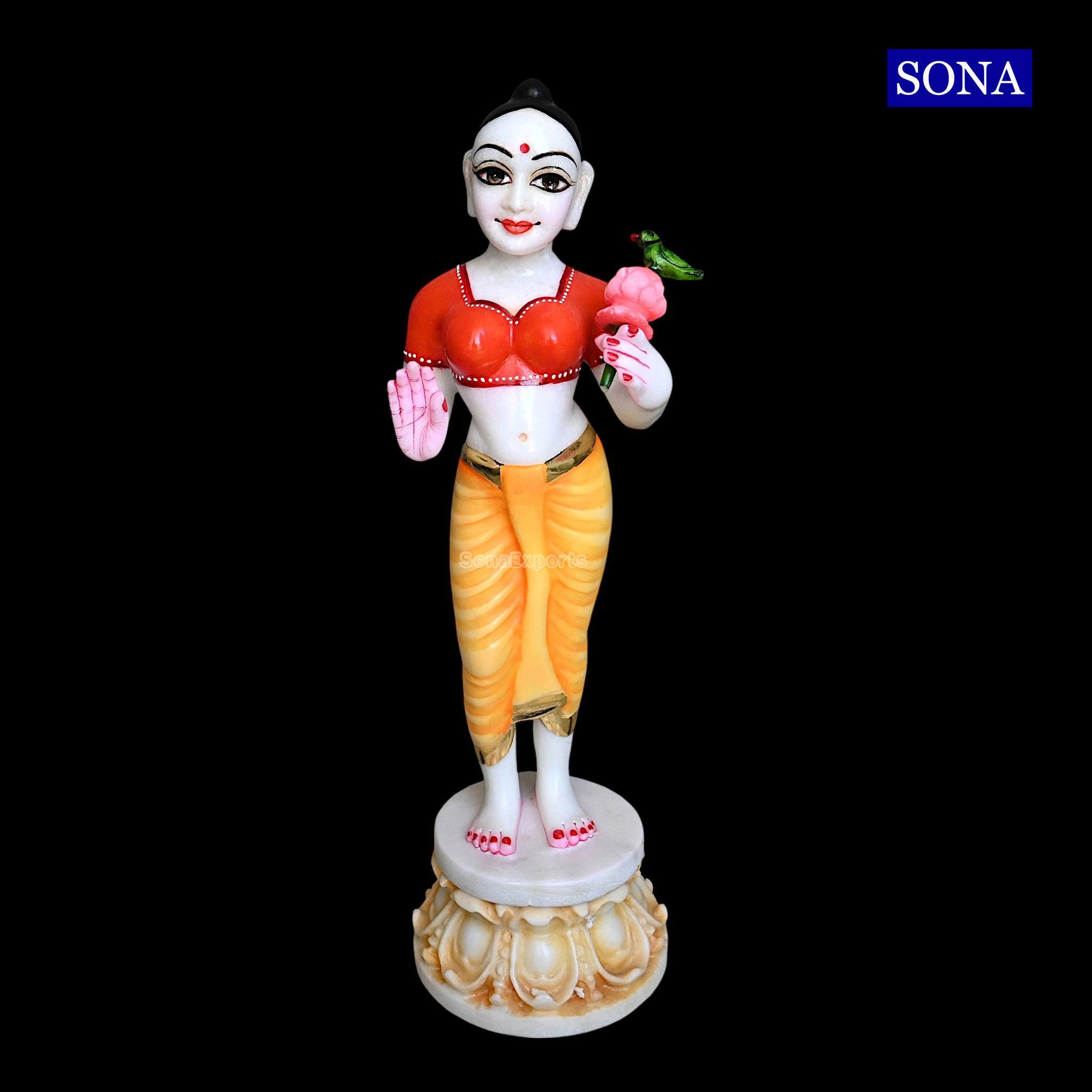 18 Inch Marble Srimati Vrinda Devi Idols, Vrinda Devi Statue, Vrinda ...