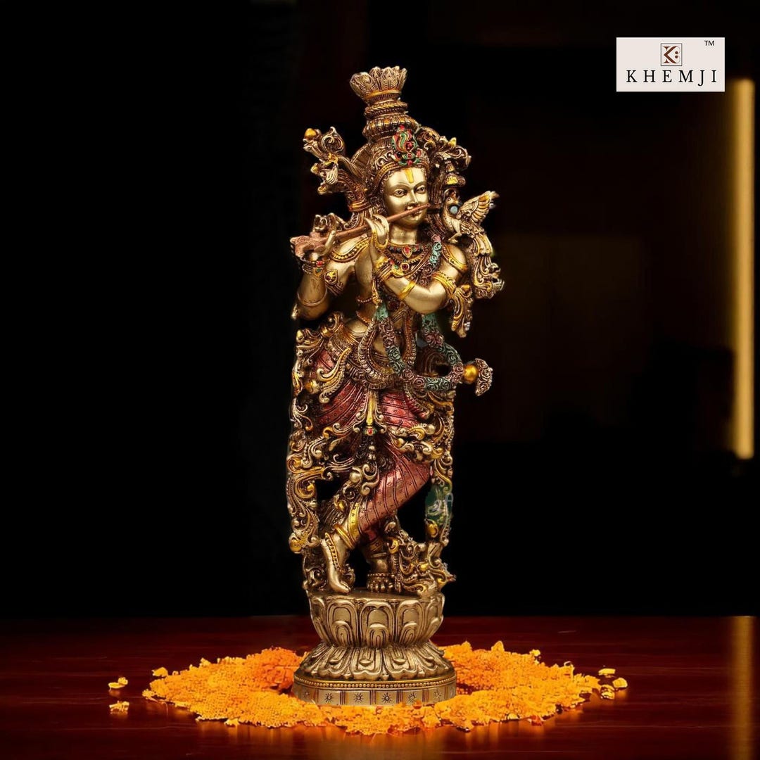 Lord Krishna Statue, Hindu Divine Gift, Krishna Murti, Wedding ...