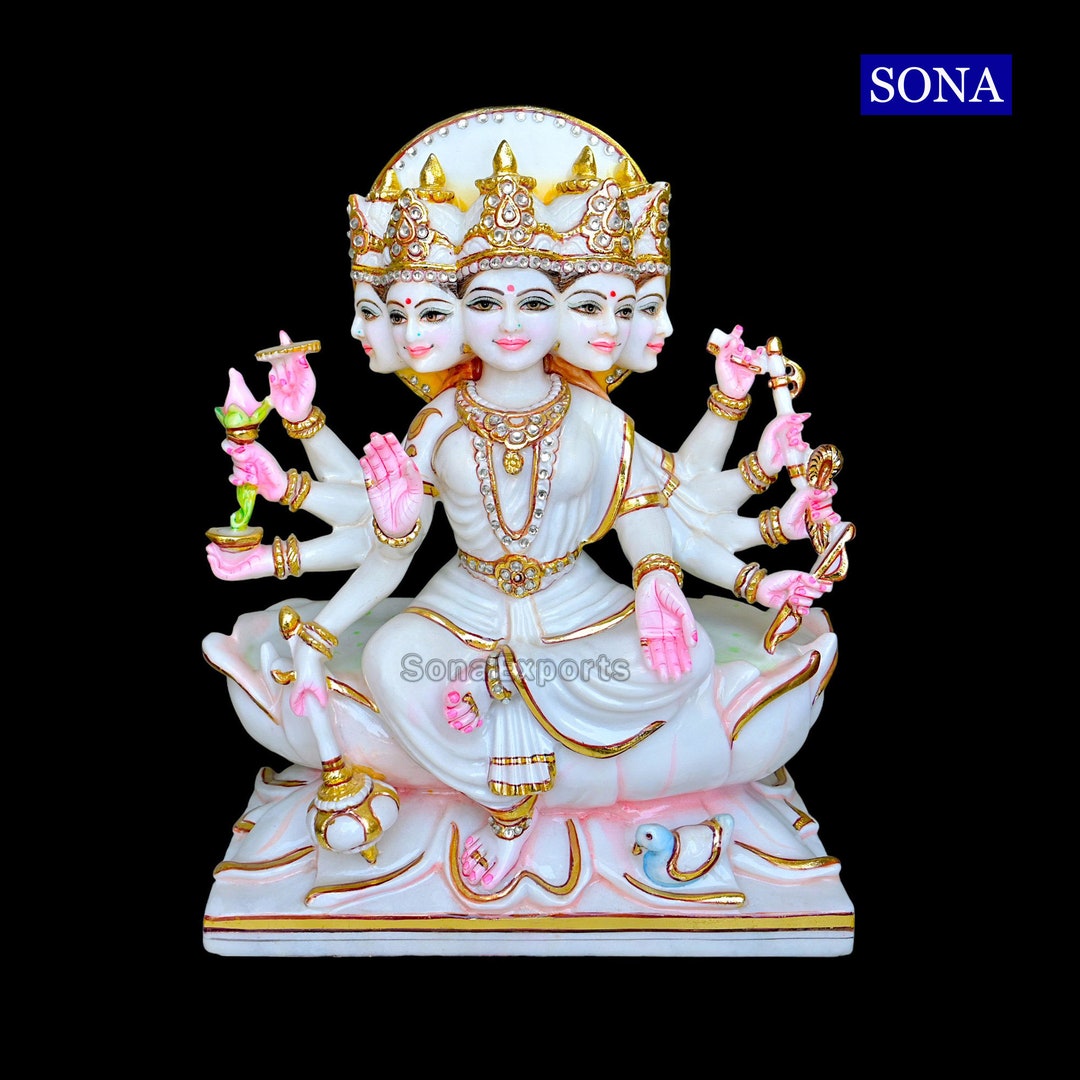 Panchmukhi Gayatri Statue, Goddess Gayatri Idol Statue, 15 Large Maa ...