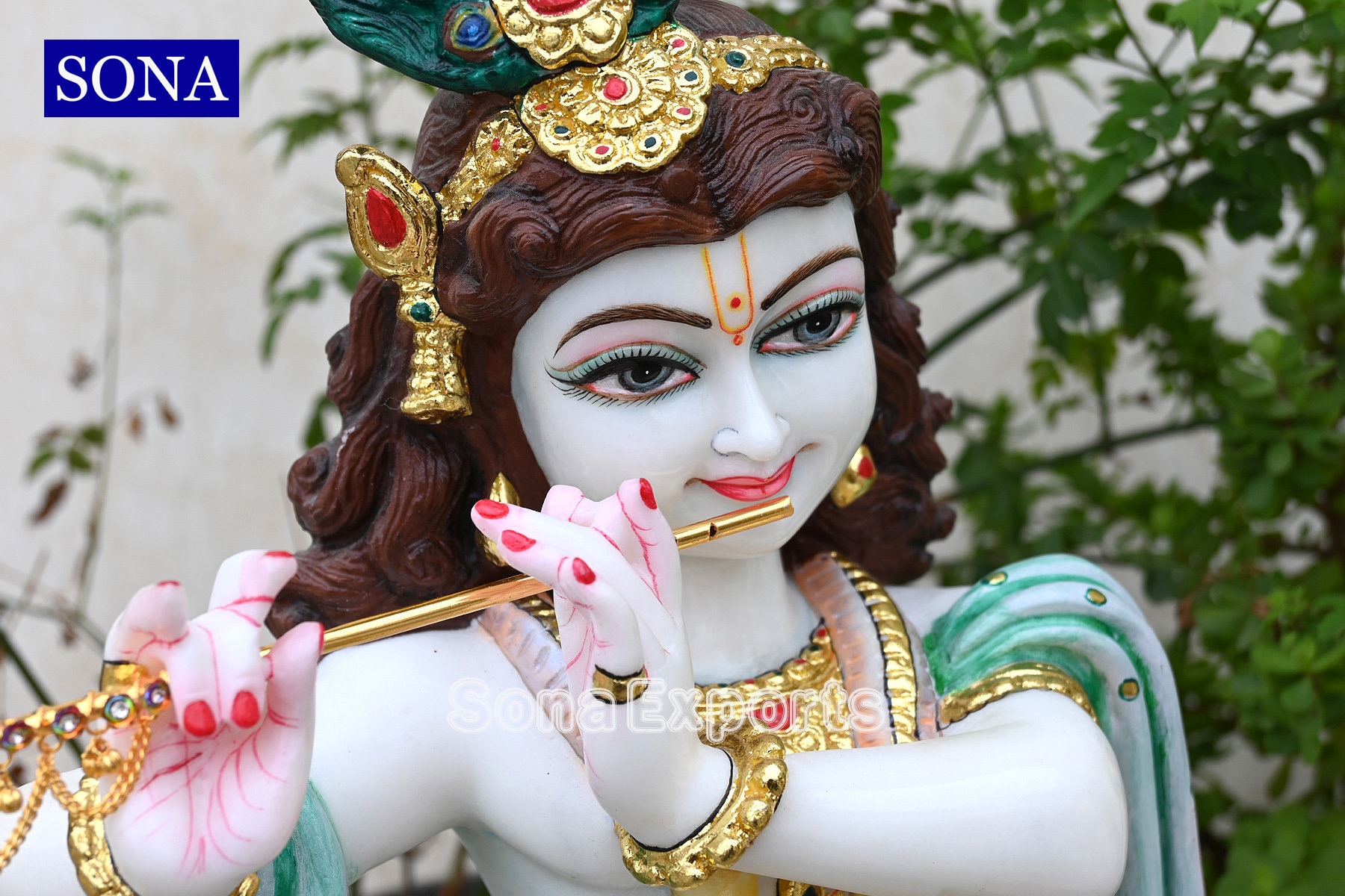 White Marble Krishna Statue Idols Sculpture, Marble Lord Krishna Statue ...