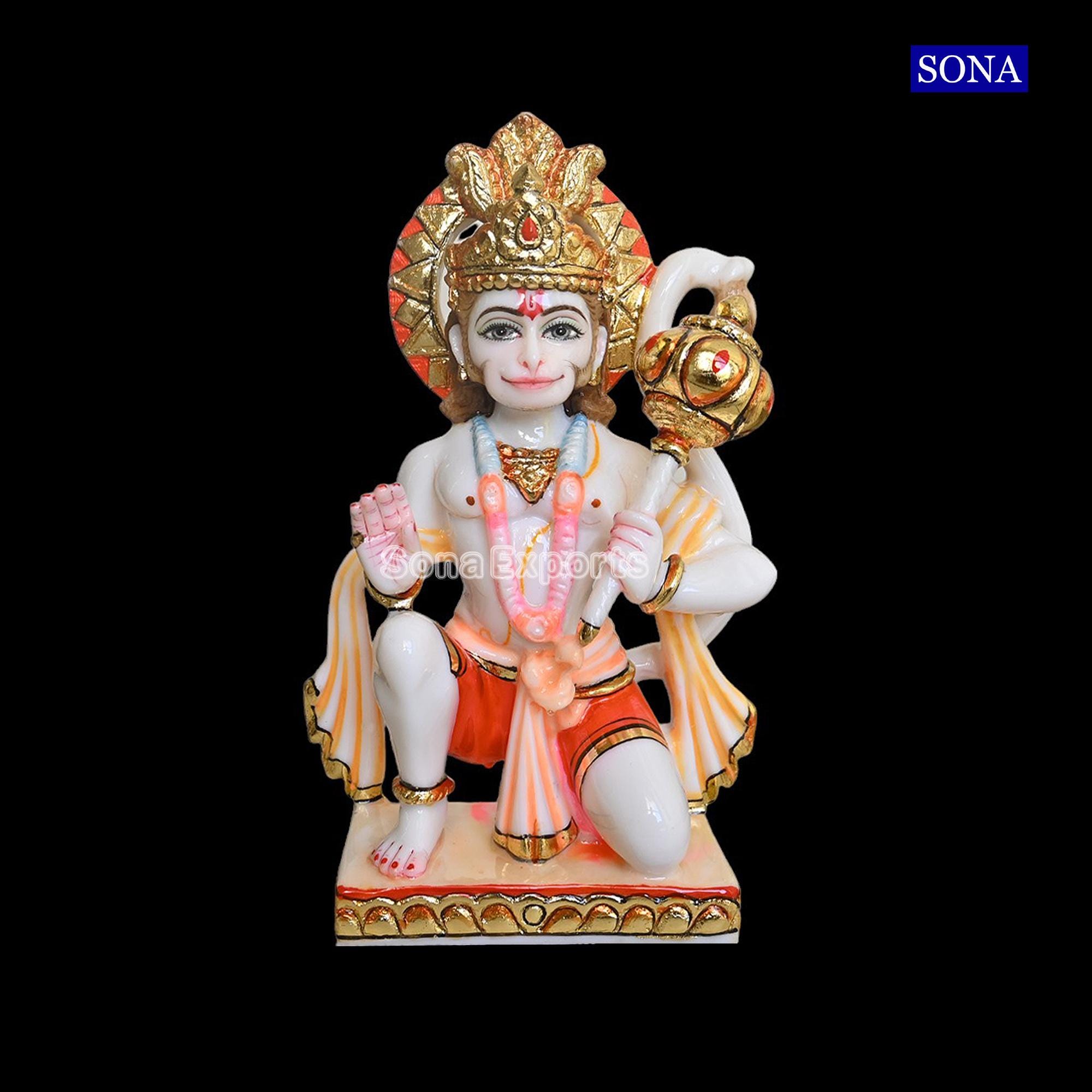 Hanuman Statue 12" Inch Lord Hanuman Idol Hindu Monkey God of Devotion ...