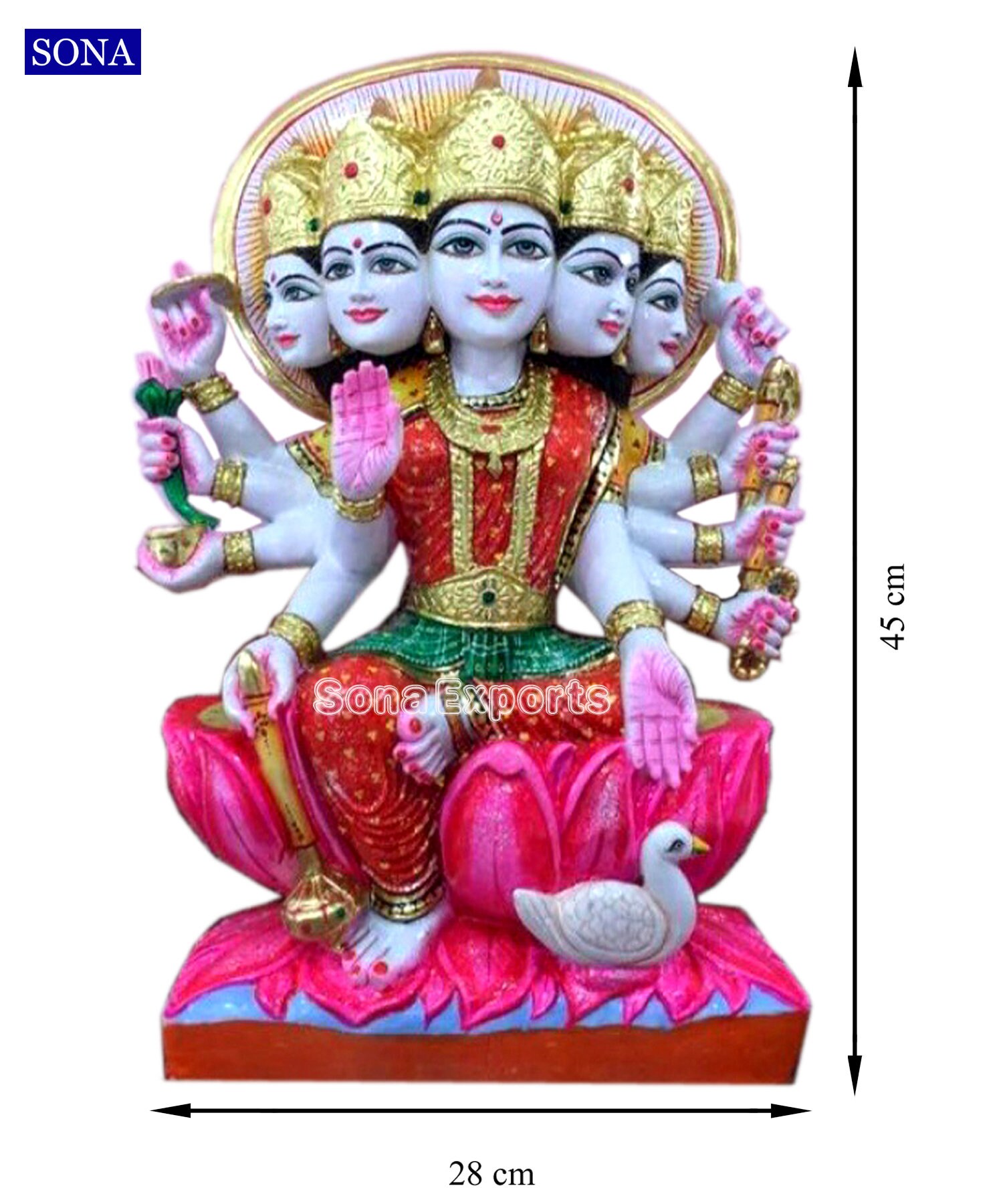Marble Gayatri Statue Marble Gayatri Idol Marble Gayatri - Etsy