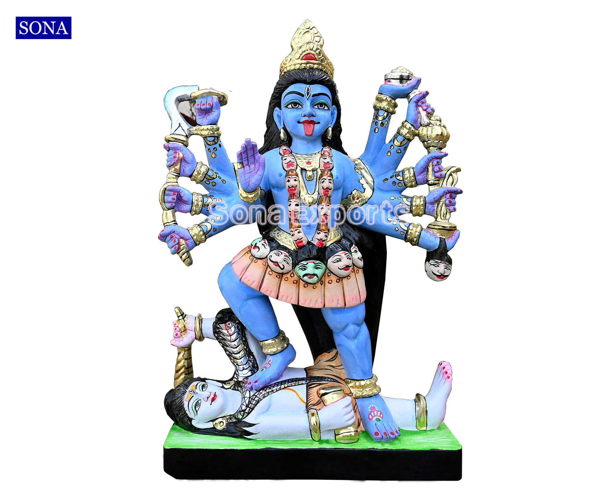 Black Marble Goddess Kali Statue, Marble Kaali Statue, Kali Idol ...