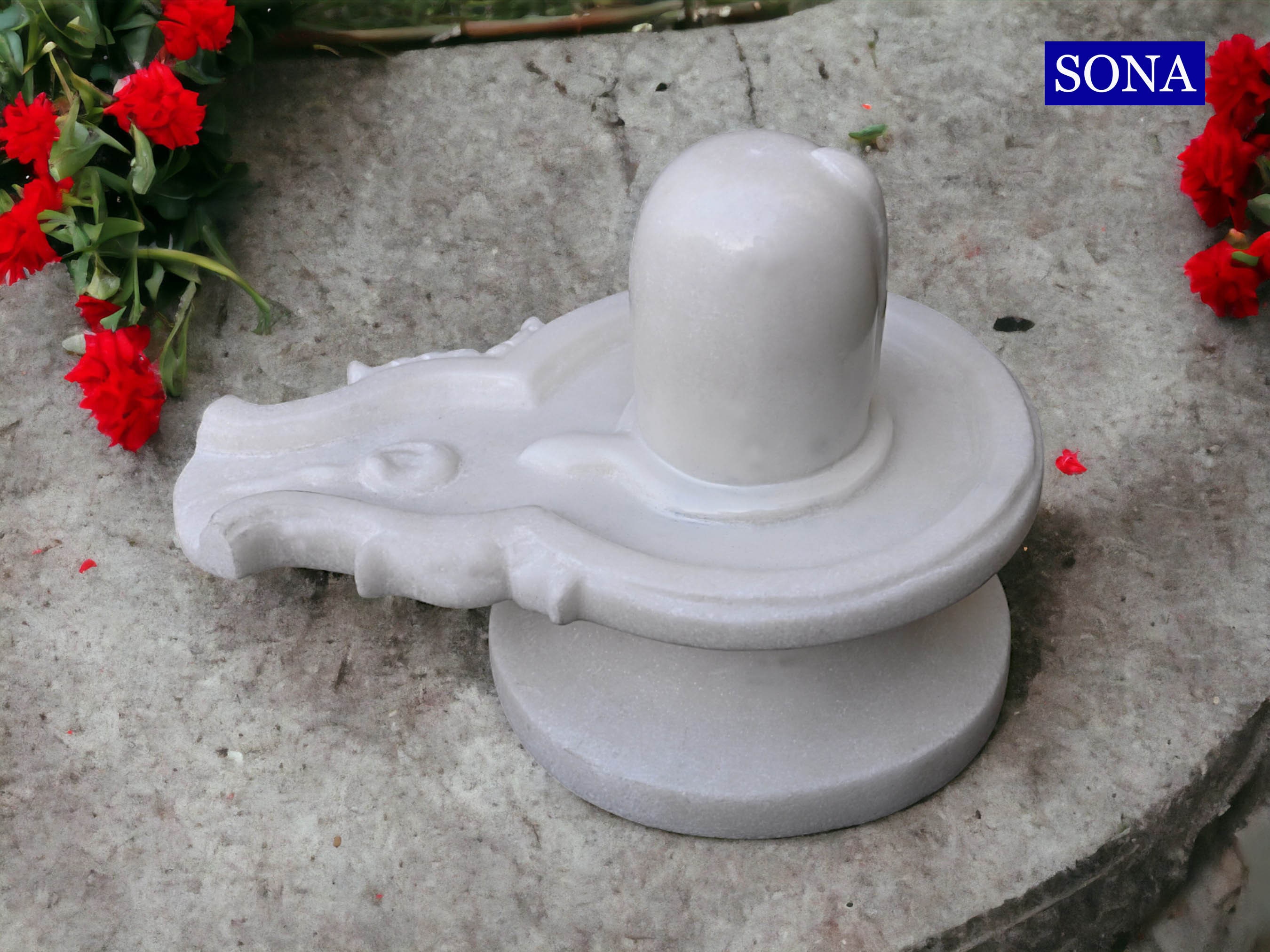 White Shiva Lingam, White Marble Shiva Ling, Natural Stone Shiva Ling ...