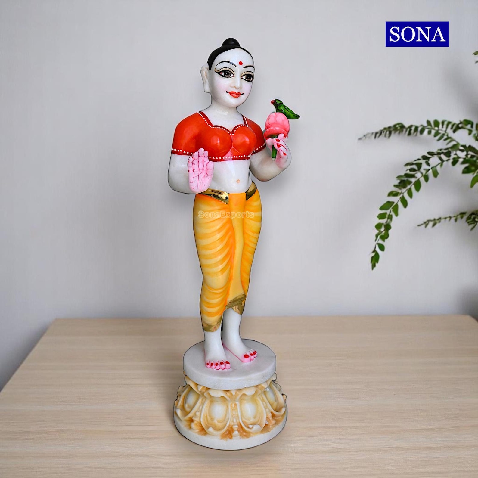 18 Inch Marble Srimati Vrinda Devi Idols, Vrinda Devi Statue, Vrinda ...