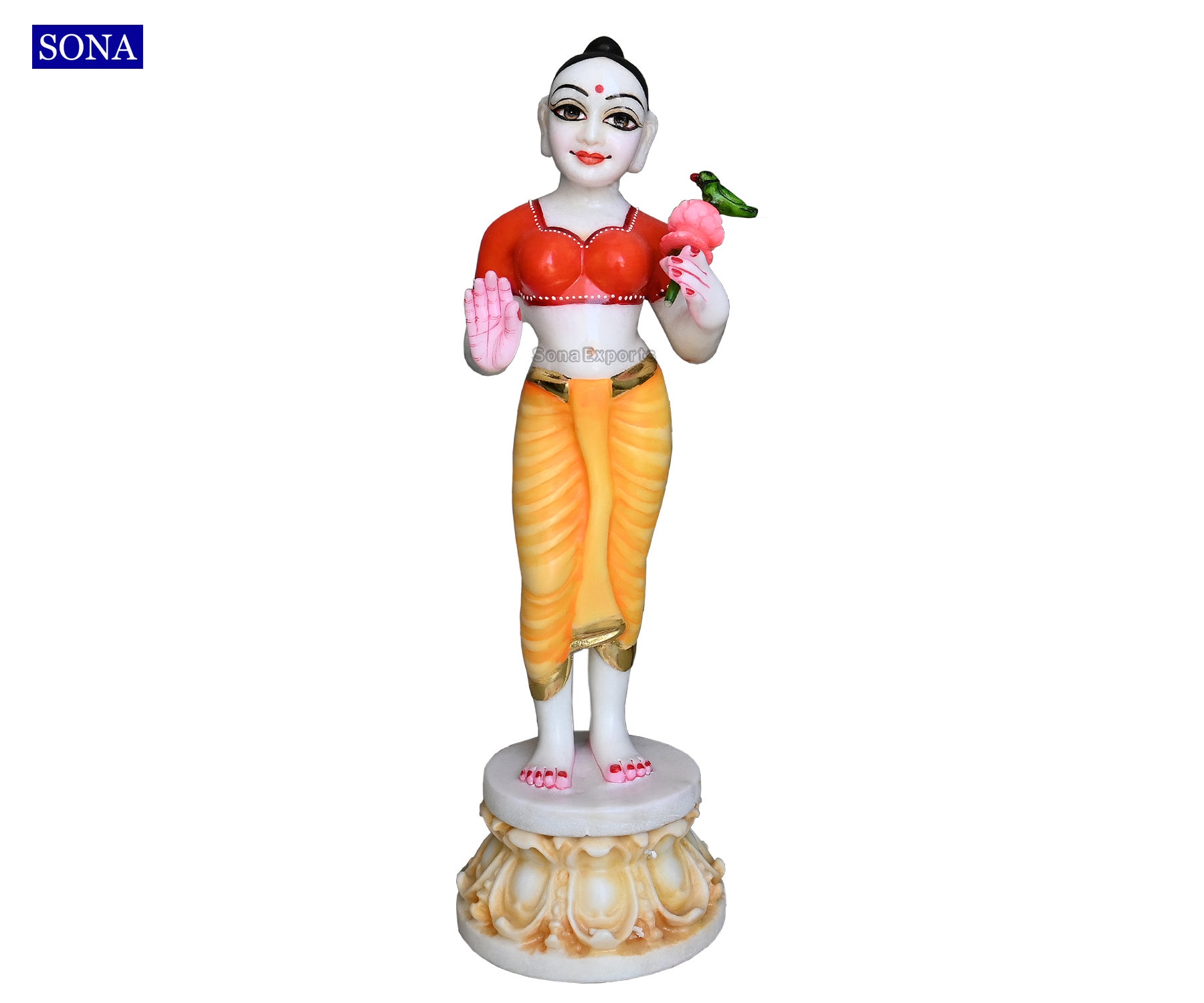 18 Inch Marble Srimati Vrinda Devi Idols, Vrinda Devi Statue, Vrinda ...