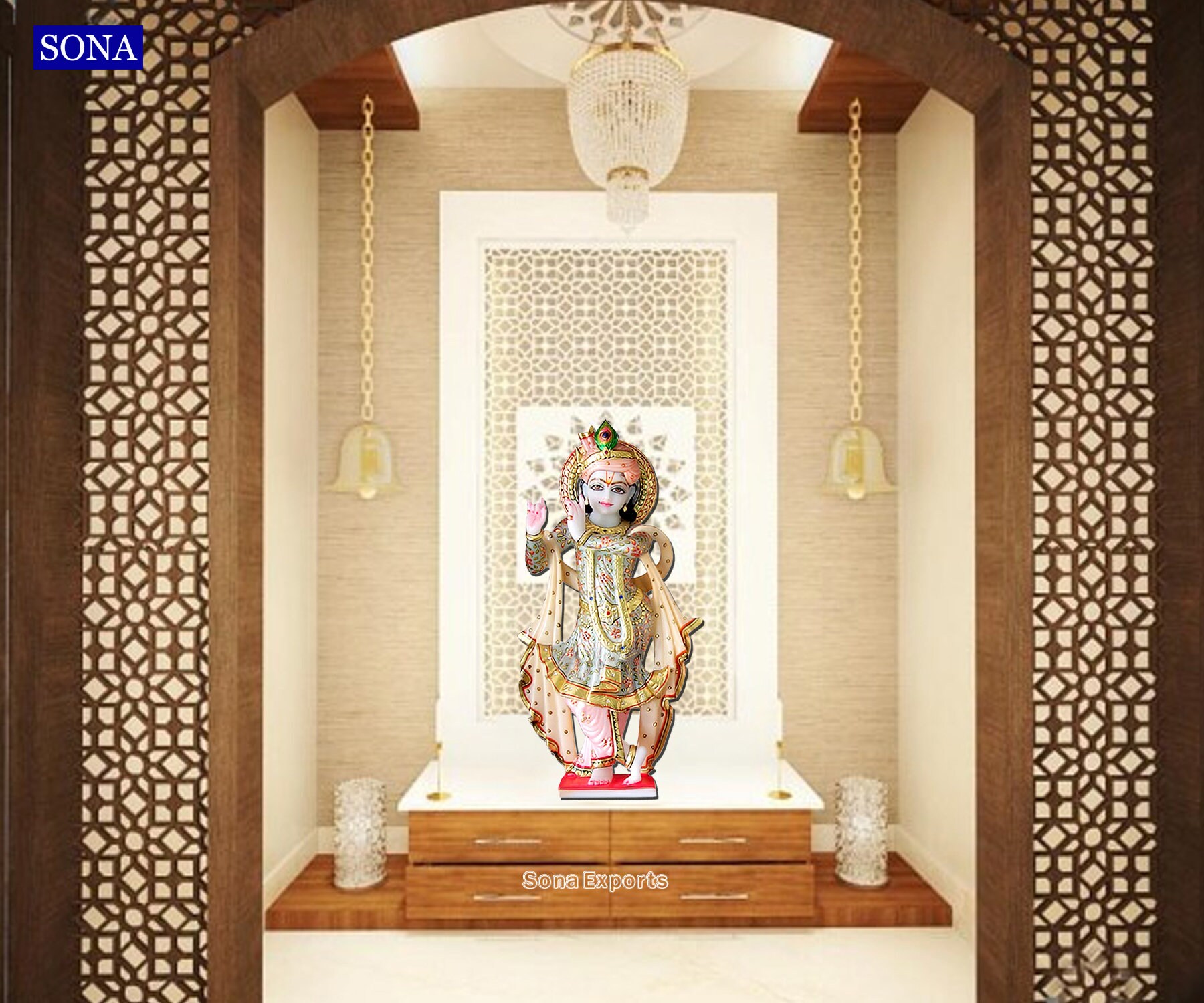 White Marble Krishna Statue Krishan Murti Idols Moorti Sangmarmar ...