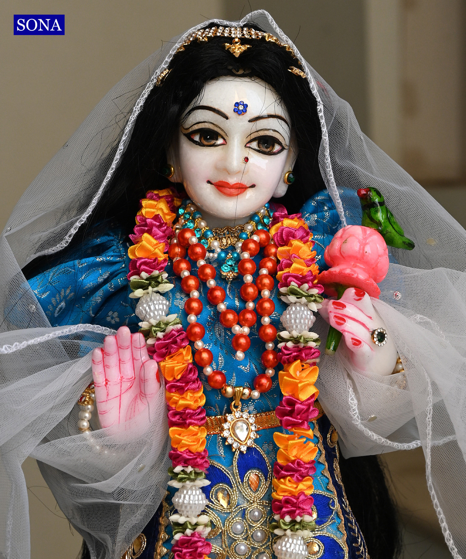 18 Inch Marble Srimati Vrinda Devi Idols, Vrinda Devi Statue, Vrinda ...