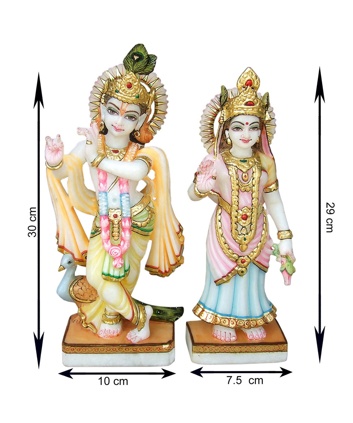 12 Inch Radha Krishna Statue, Marble Radha Krishna Idols, Radha Krishna ...