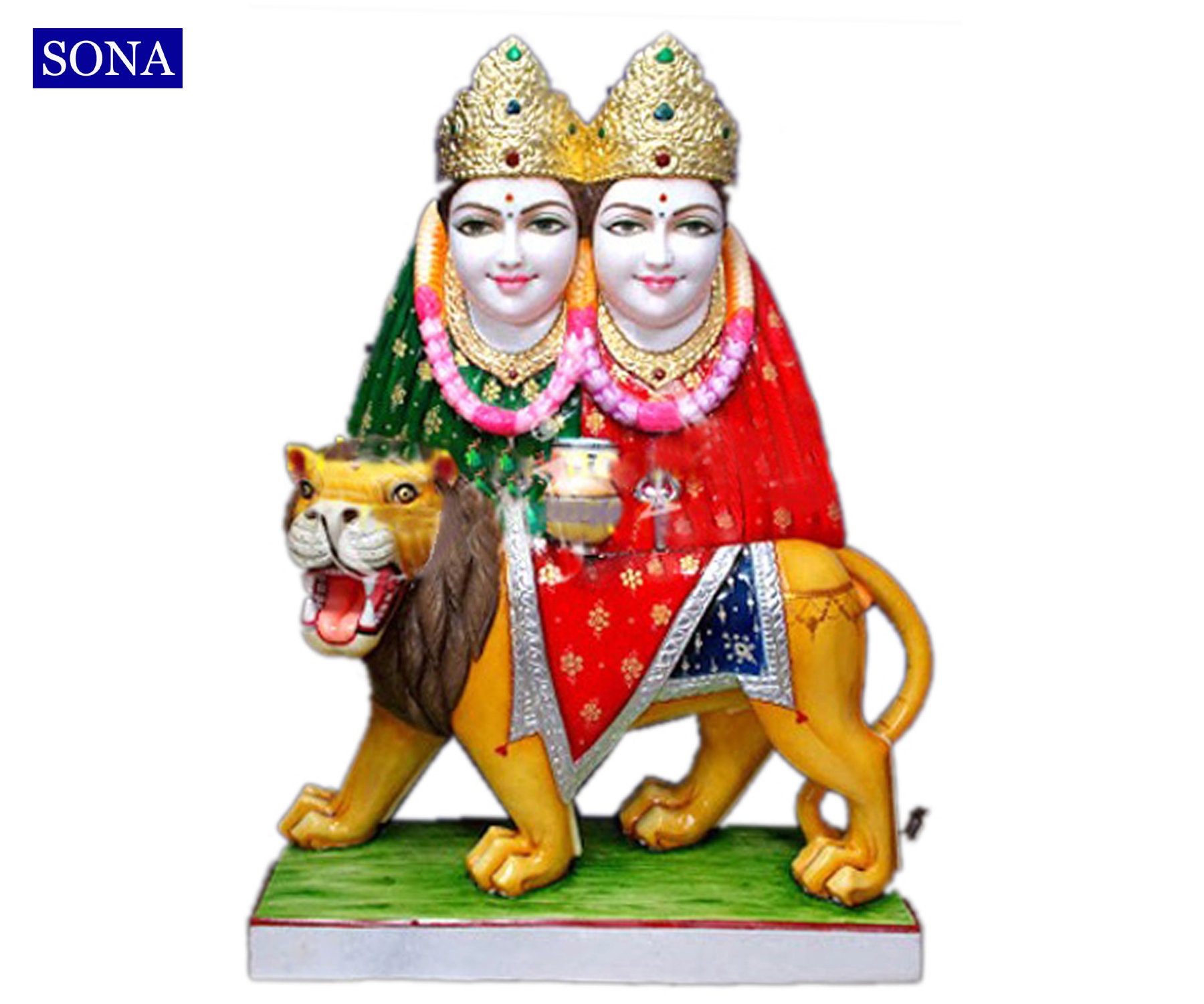 Marble Chamunda Mata Statue. Goddess Chamunda Statue, Chamunda Moorti ...