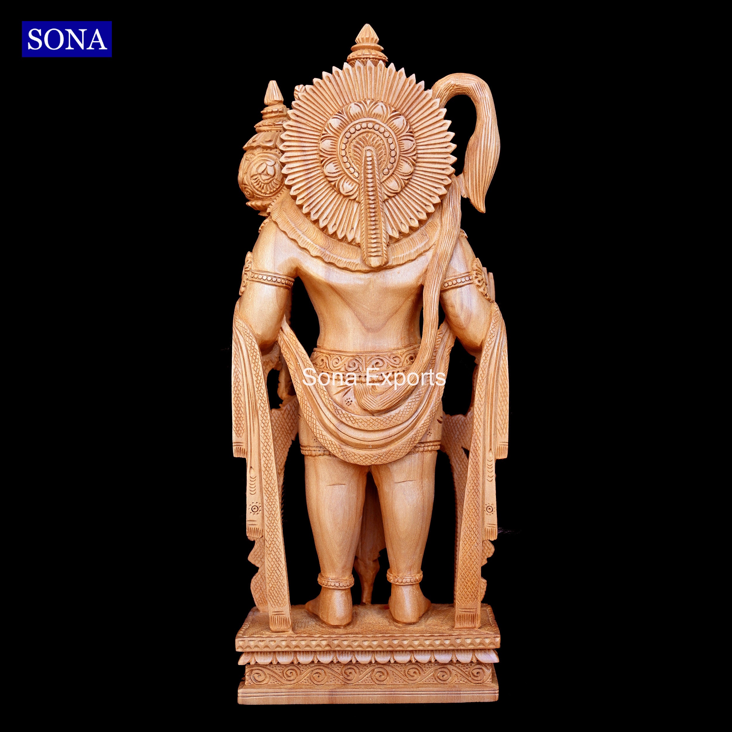 Wooden Hanuman Idols, Wooden Hanuman Statue, Wooden Bajrangbali ...