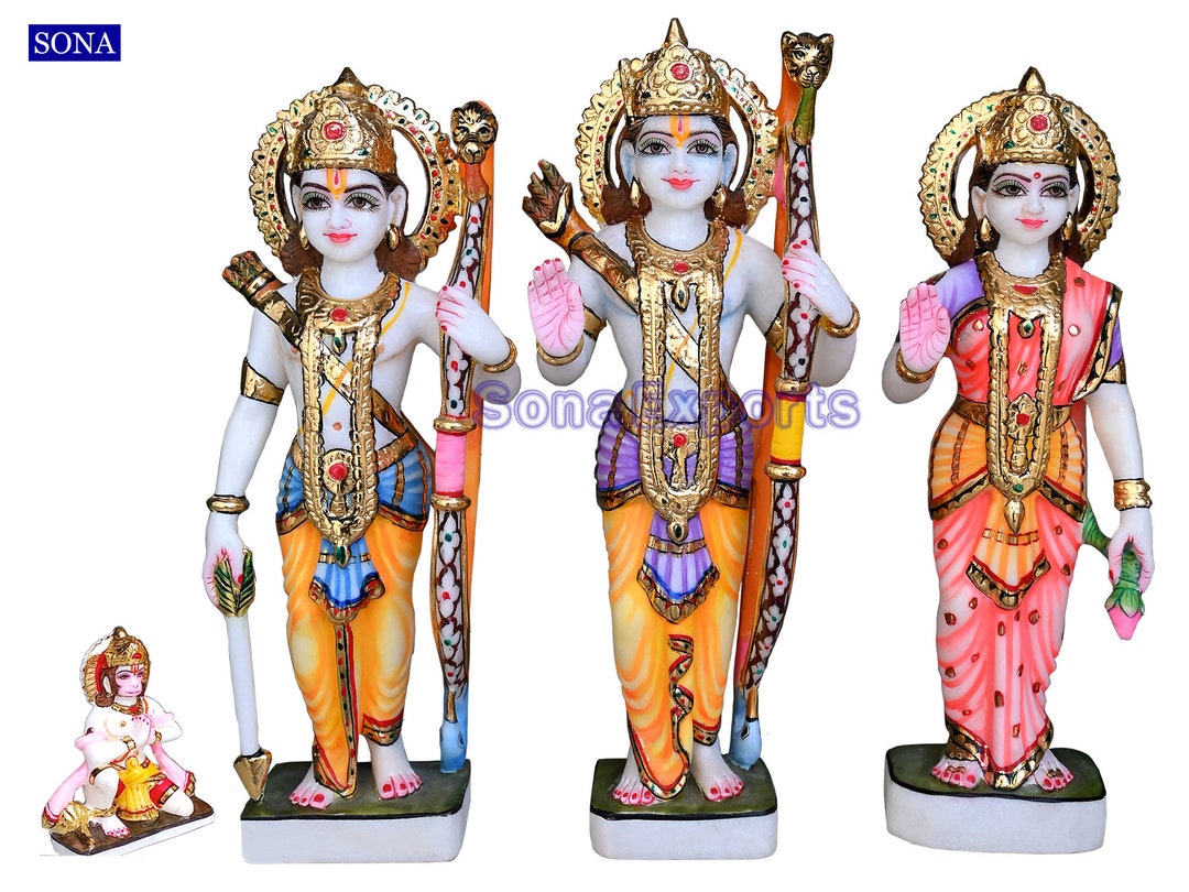 15 Inch Ram Darbar Statue, Ram Darbar Moorti, Ram Darbar Idols, Marble ...