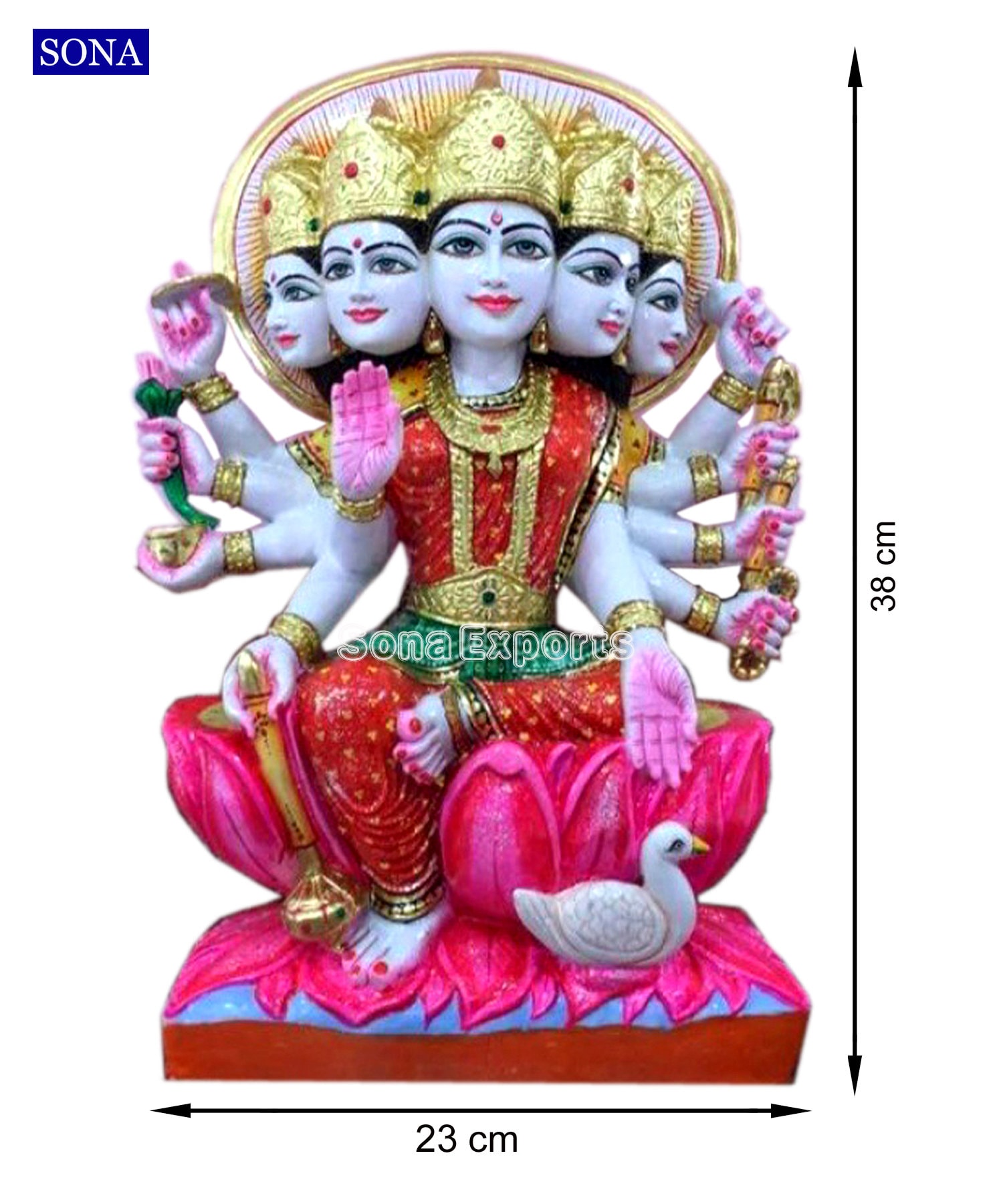 Buy Marble Gayatri Statue Marble Gayatri Idol Marble Gayatri Online in ...