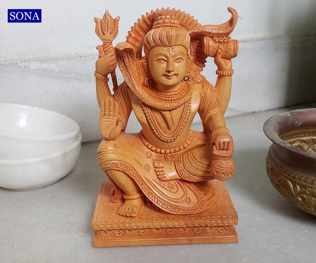 Wooden Shiva Idol, Wooden Shiv Idol, Wooden Shankar Idol, Wooden Shiv ...