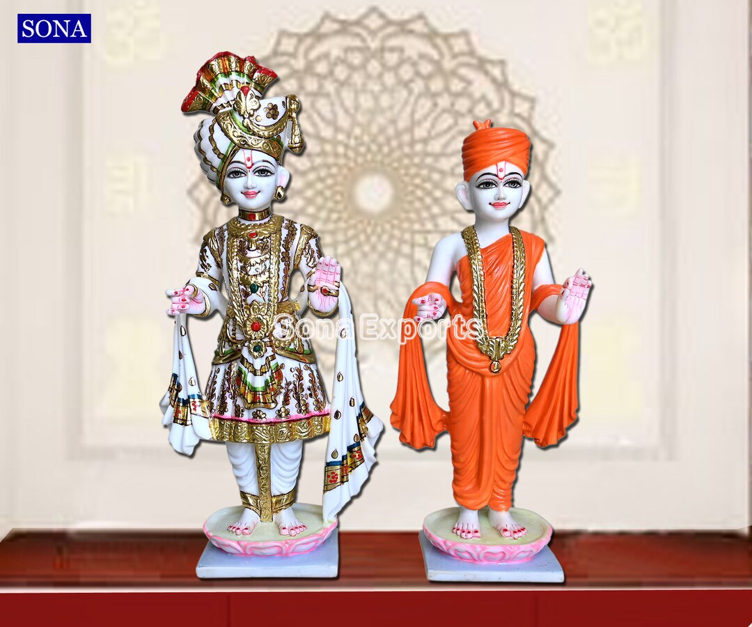 Buy 18 Inch White Swami Narayan Statue, Swaminarayan Statue, Cultured ...