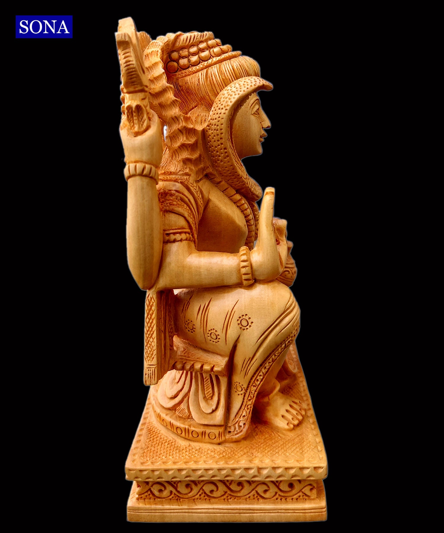 Wooden Shiva Idol, Wooden Shiv Idol, Wooden Shankar Idol, Wooden Shiv ...