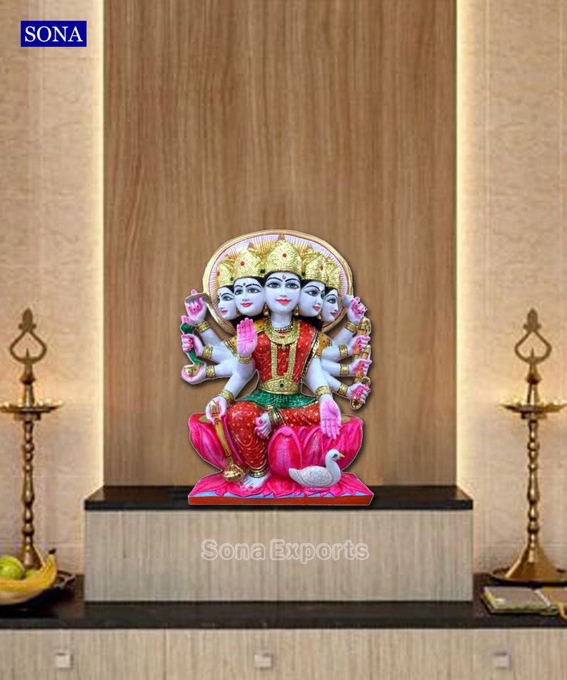 Marble Gayatri Statue Marble Gayatri Idol Marble Gayatri - Etsy