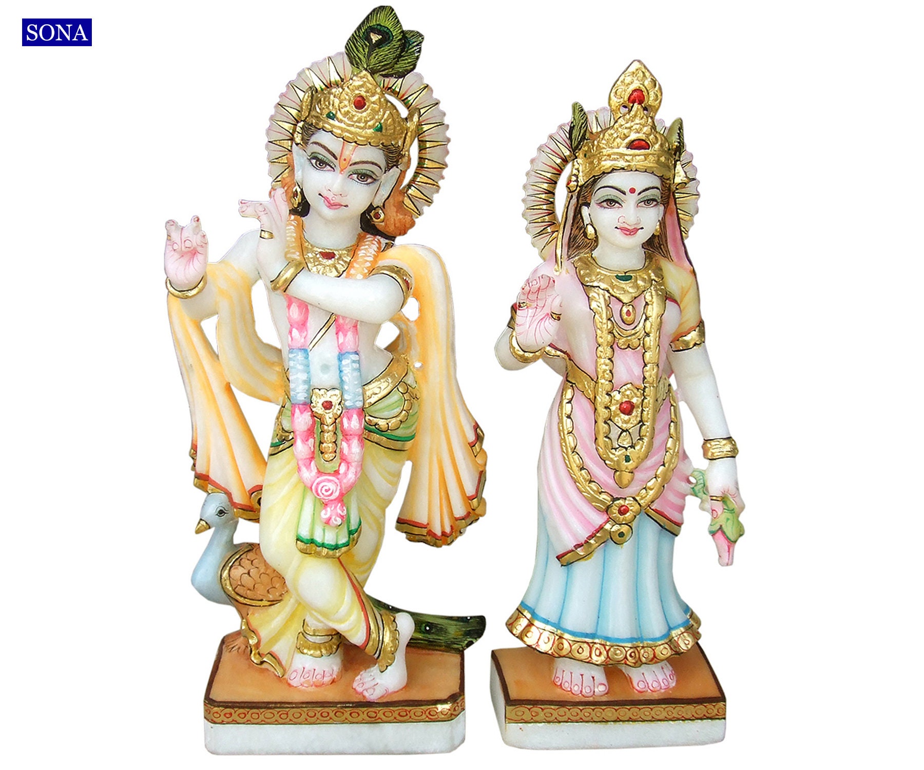 12 Inch Radha Krishna Statue, Marble Radha Krishna Idols, Radha Krishna ...