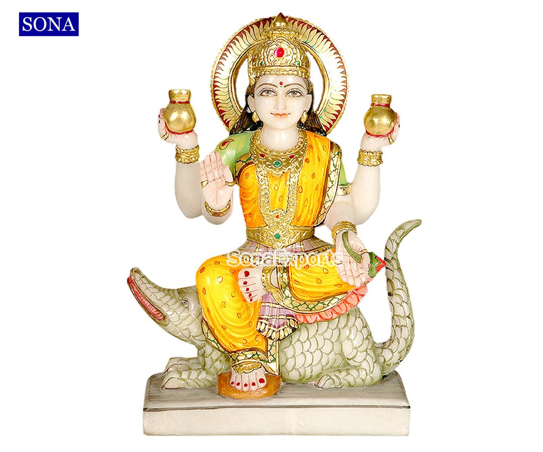 Marble Goddess Maa Ganga Statue Idols Sculptures Mother Ganga Idol ...