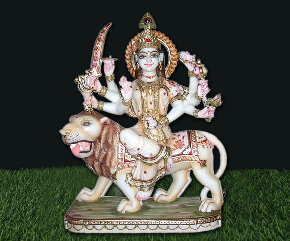Marbledurga Statue Marble Durga Idol Marble Durga Murti - Etsy