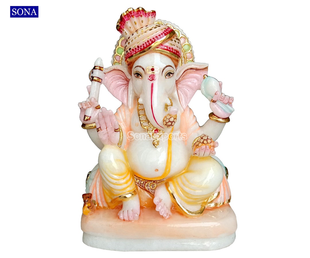 Marble Ganesh Statue Idols Ganesha Murti Hindu Goddeity India - Etsy