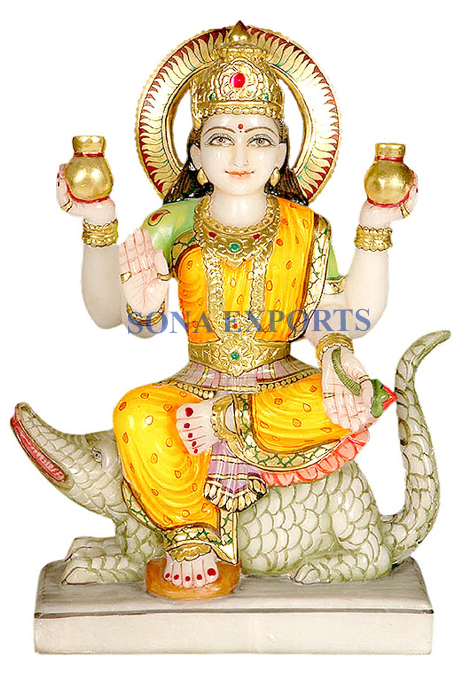 Marble Goddess Maa Ganga Statue Idols Sculptures Mother Ganga | Etsy