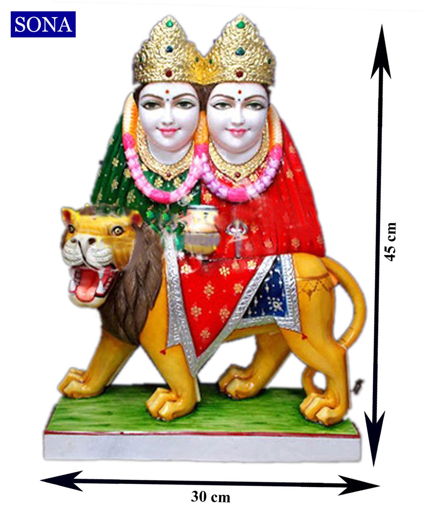 Marble Chamunda Mata Statue. Goddess Chamunda Statue, Chamunda Moorti ...