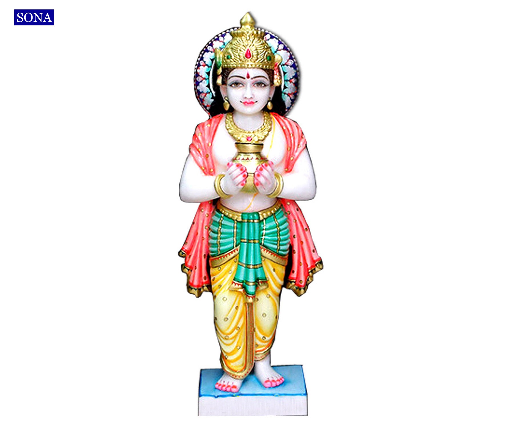 White Marble Kuber Statue Moorti Dhan Kuber Idols Kuberan - Etsy