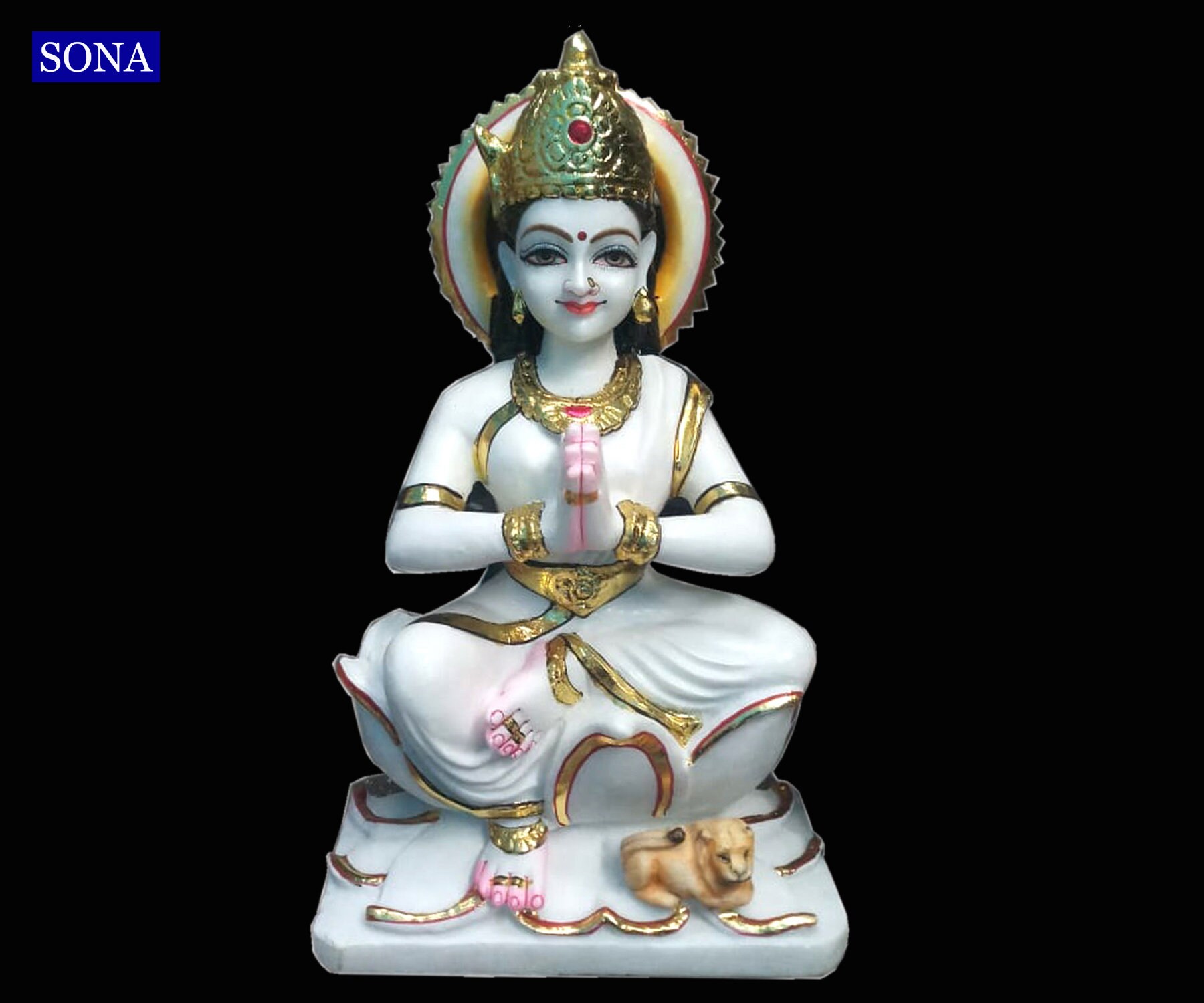 White Marble Parvati Statue, Marble Parvati Idol, Parvati Moorti, Hindu ...