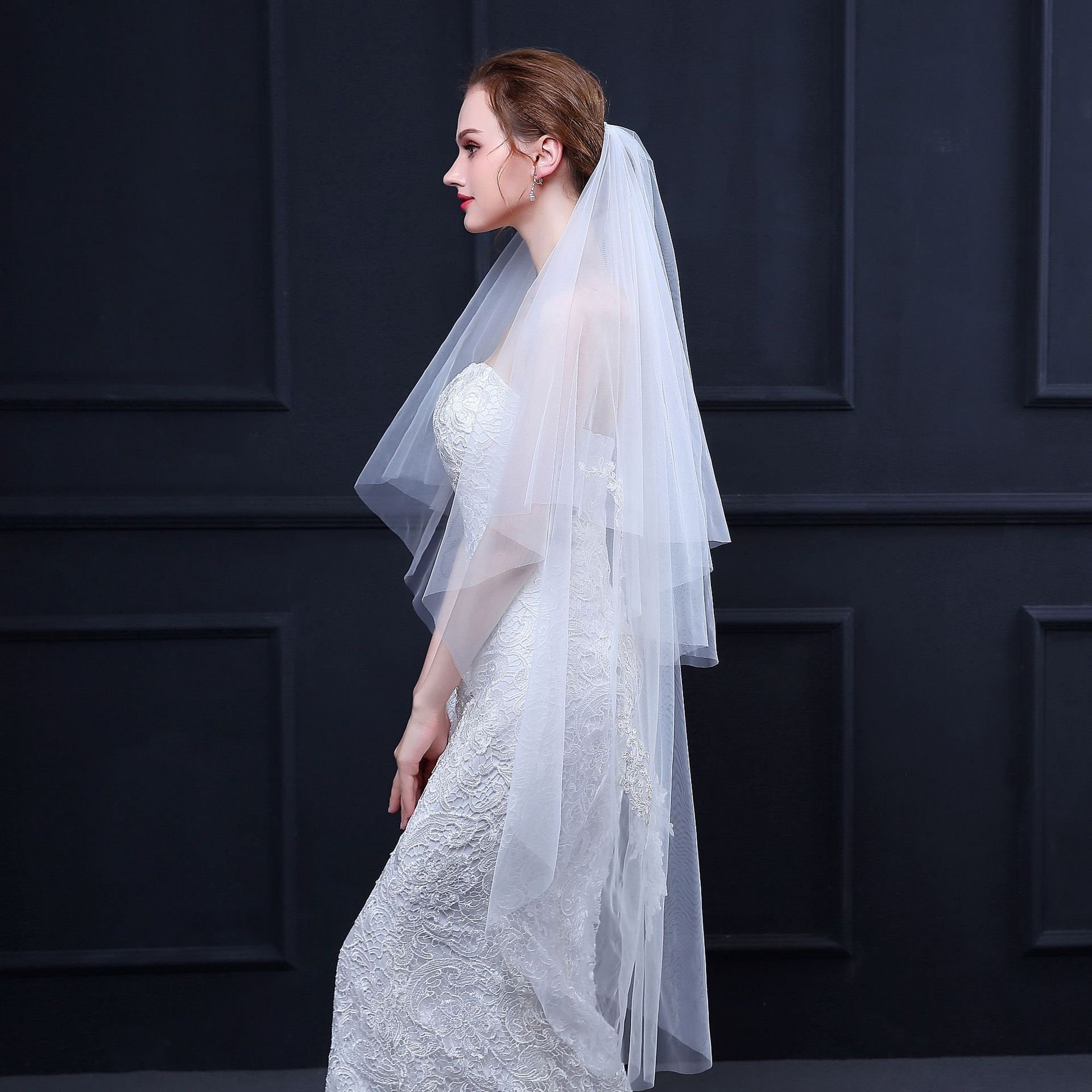 Ivory/white Elegant Cathedral Bridal Wedding Veillace Veil - Etsy