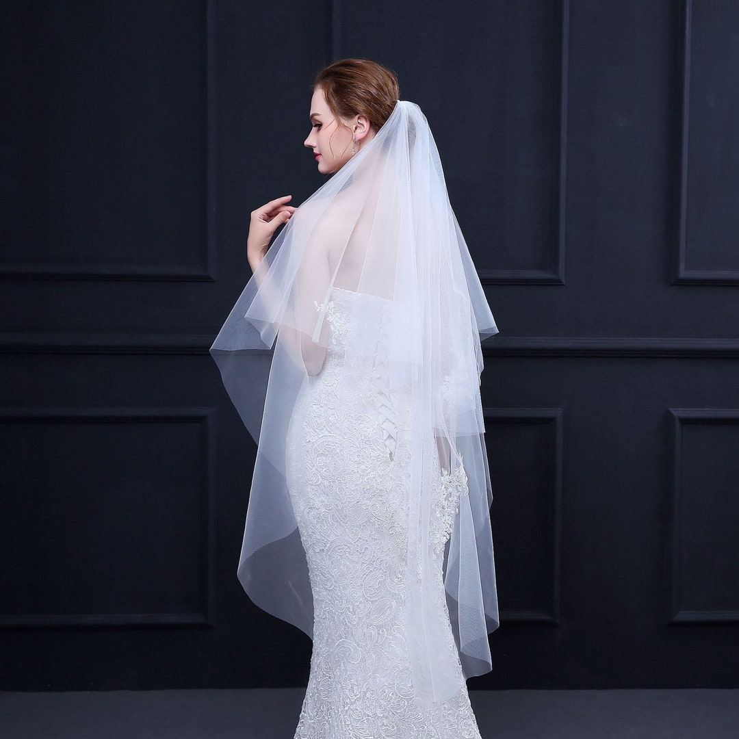 Ivory/white Elegant Cathedral Bridal Wedding Veillace Veil - Etsy