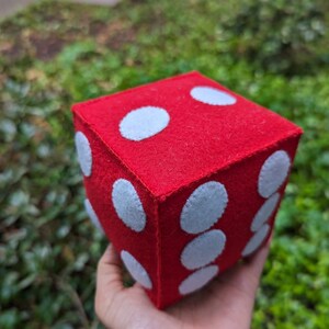 Handmade Felt Soft Dice in Red Green White Orange Yellow Blue Pink ...