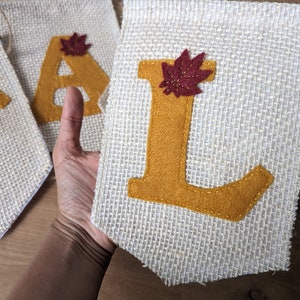 Handmade Burlap and Felt Fall Banner | Rustic Farmhouse Decor | Autumn ...