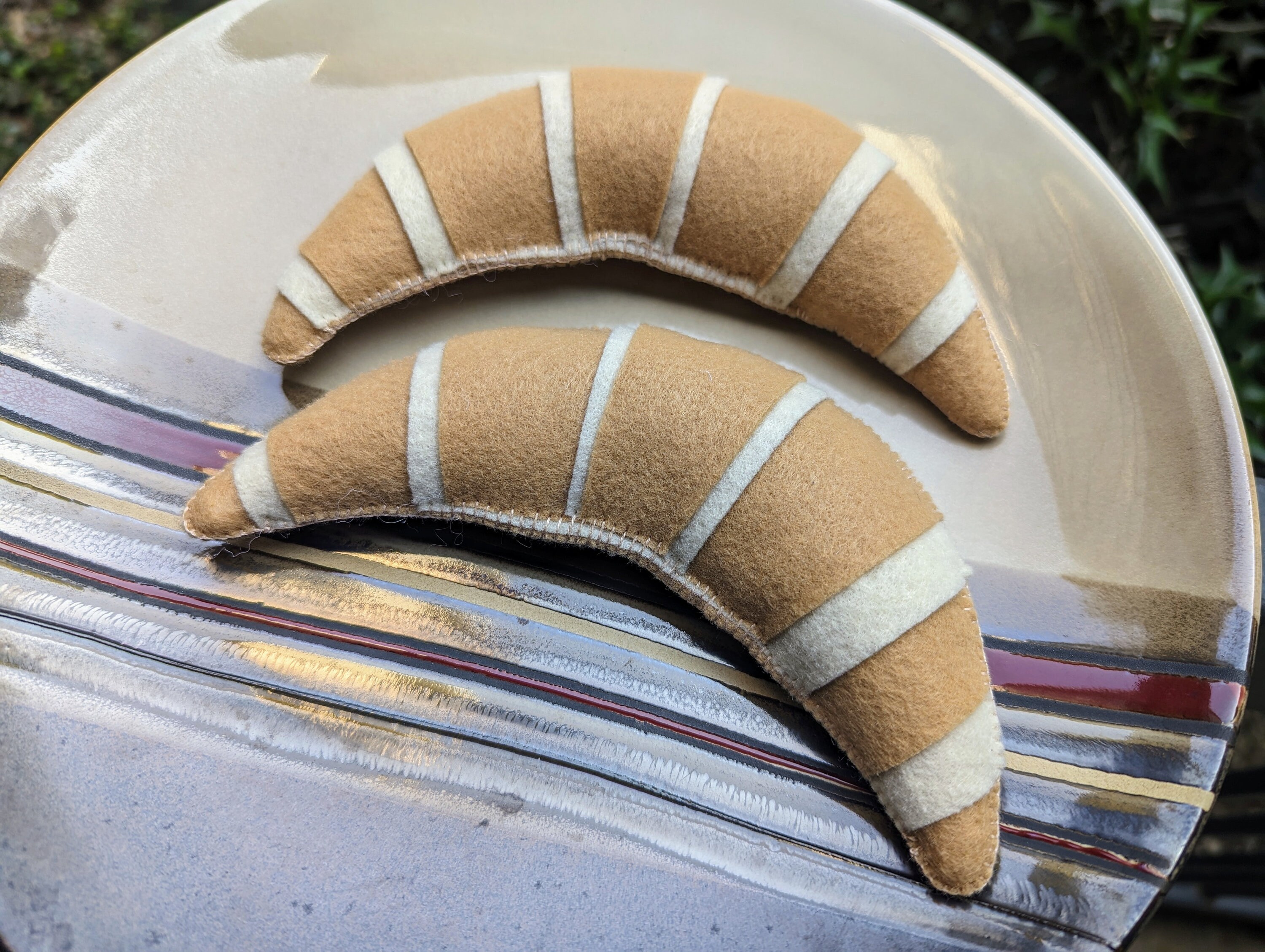 Handmade Felt Croissant | Kids Pretend Play Food - Etsy