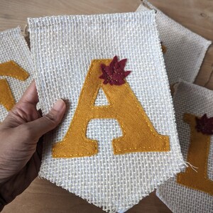 Handmade Burlap and Felt Fall Banner | Rustic Farmhouse Decor | Autumn ...