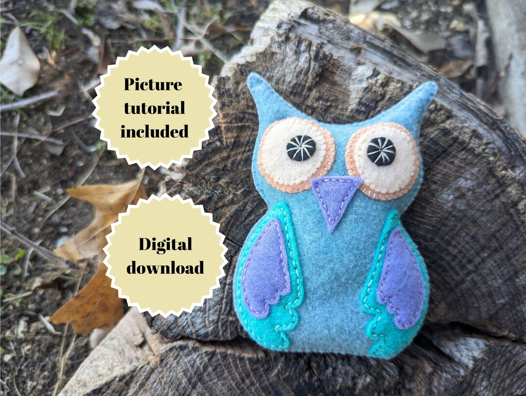 Cute Felt Owl Sewing Pattern With Picture and Video Tutorial | PDF ...