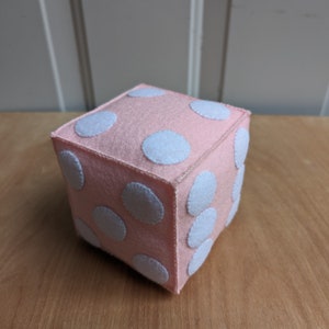 Handmade Felt Soft Dice in Red Green White Orange Yellow Blue Pink ...