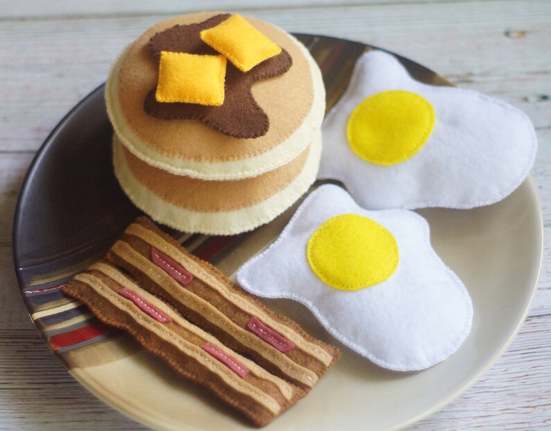 Felt Breakfast Set/play Food Felt - Etsy