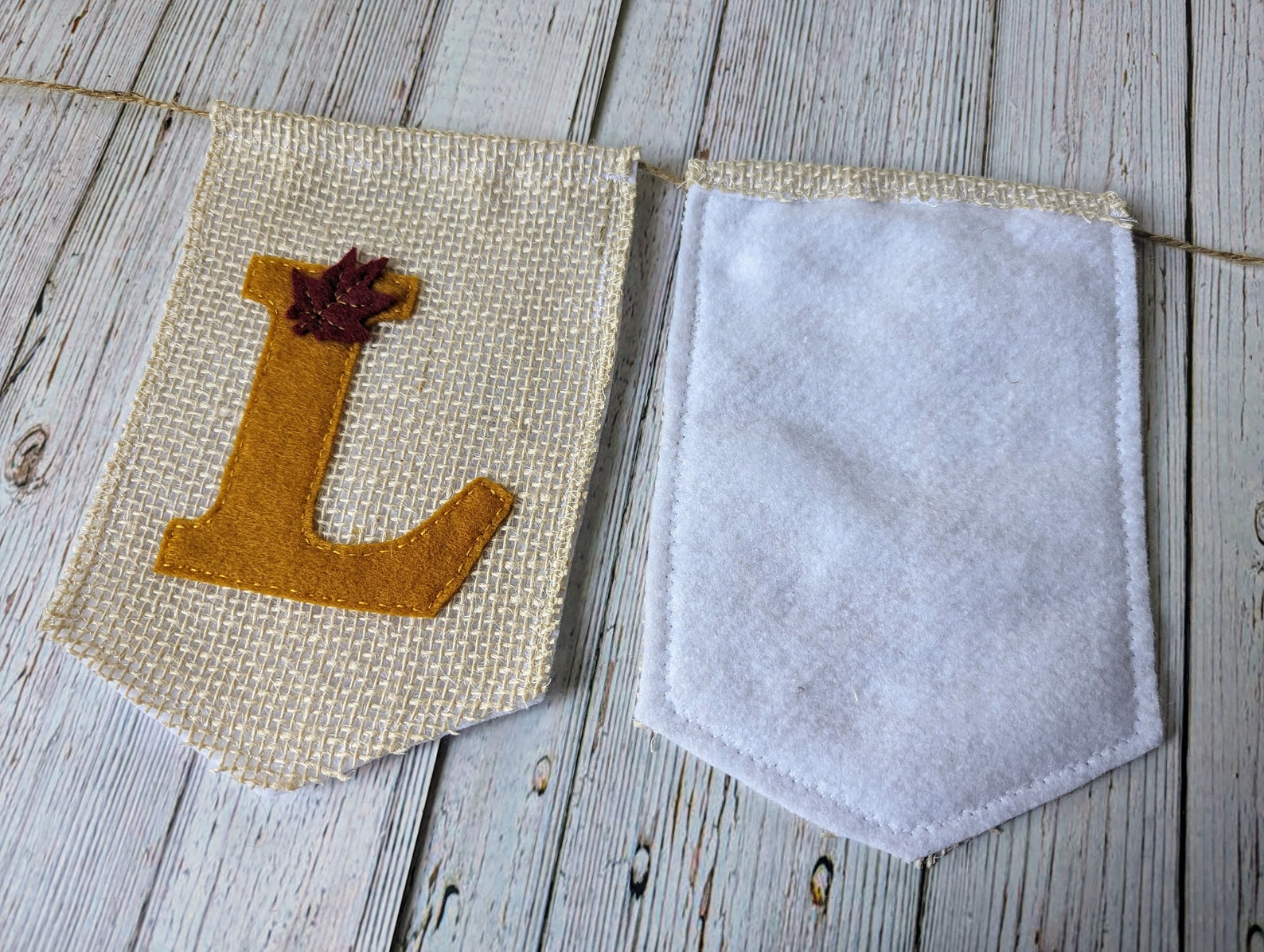 Handmade Burlap and Felt Fall Banner | Rustic Farmhouse Decor | Autumn ...