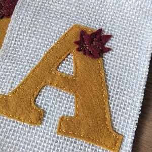 Handmade Burlap and Felt Fall Banner | Rustic Farmhouse Decor | Autumn ...
