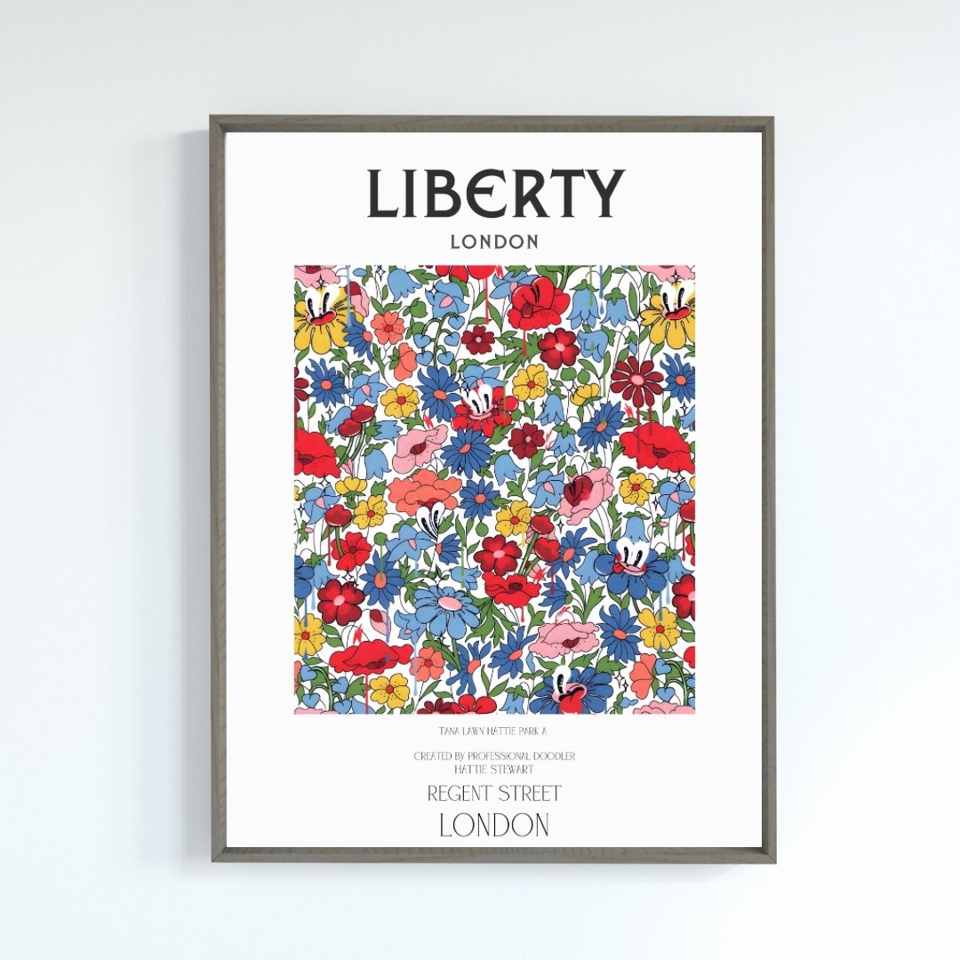 Liberty Tana Lawn Print, Hattie Park Poster, Housewarming Gift, Elegant ...