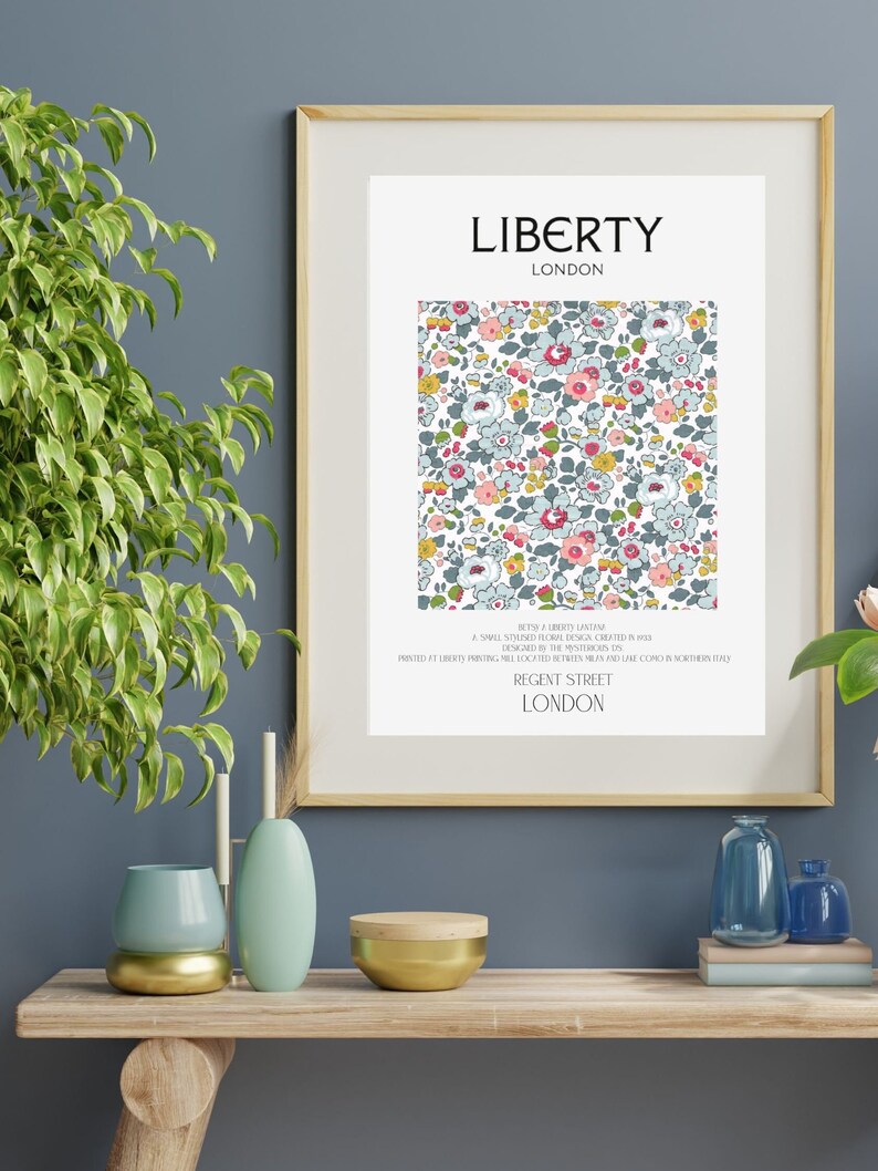 Liberty Art Print Betsy A Poster Print Liberty Wall Art - Etsy UK