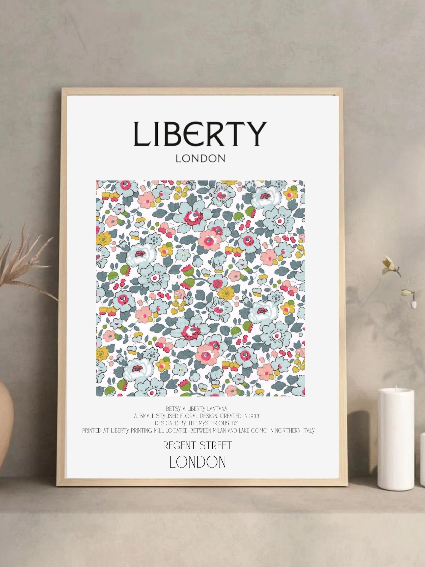 Liberty Art Print Betsy A Poster Print Liberty Wall Art - Etsy UK