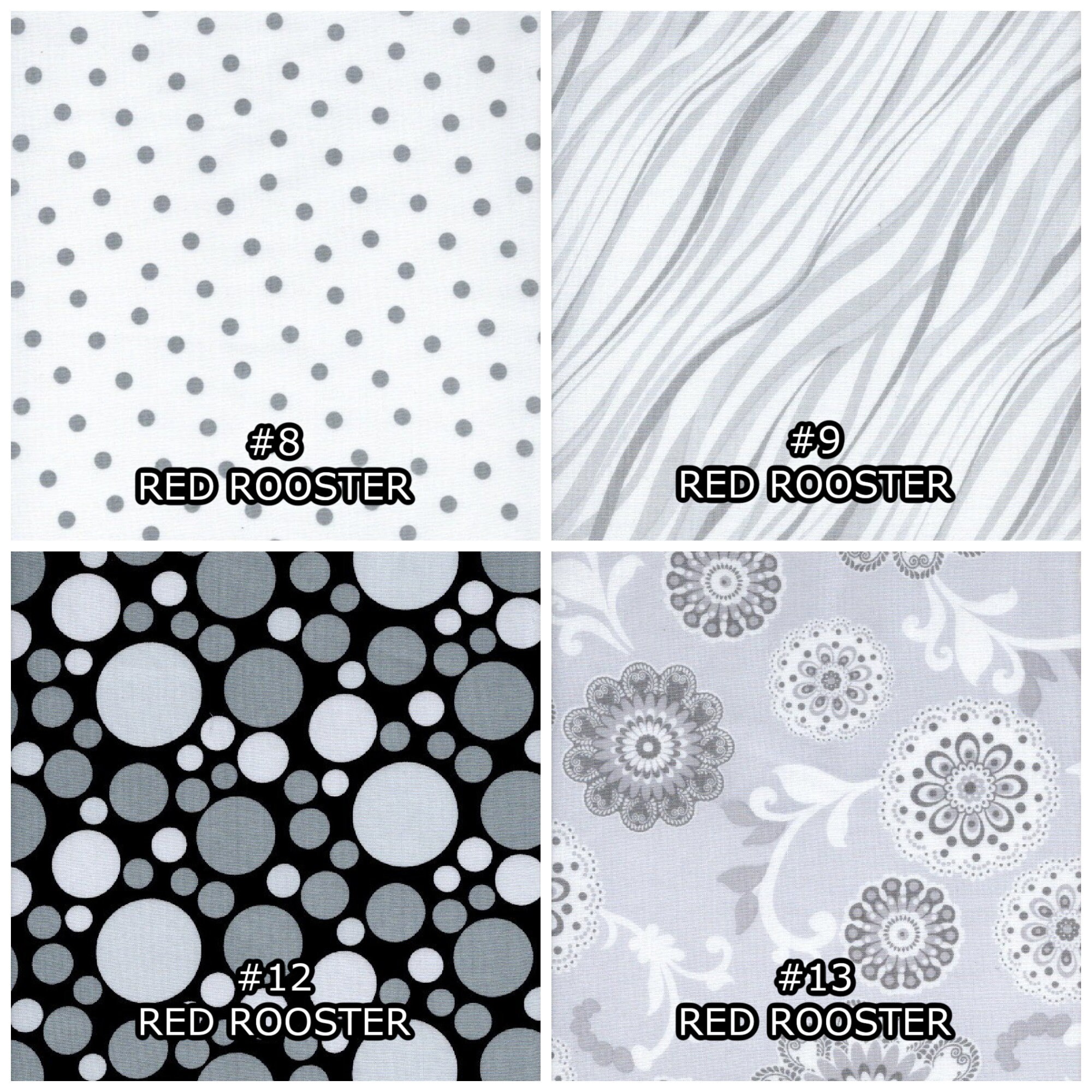 Fat Quarters With Shades of Gray Prints - Etsy