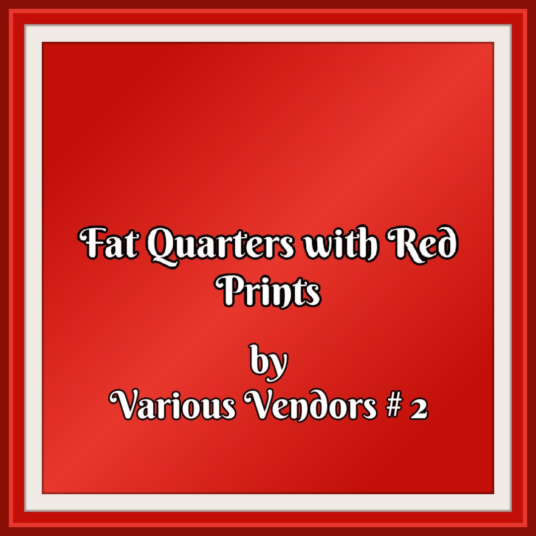 Fat Quarters With Shades of Red Prints #2 - Etsy