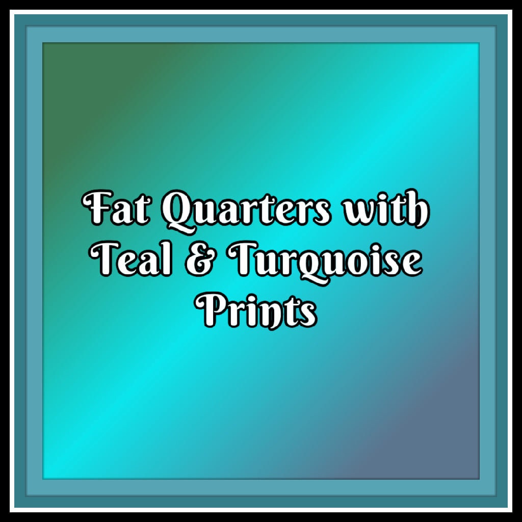 Fat Quarters With Shades of Teal & Turquoise Prints - Etsy